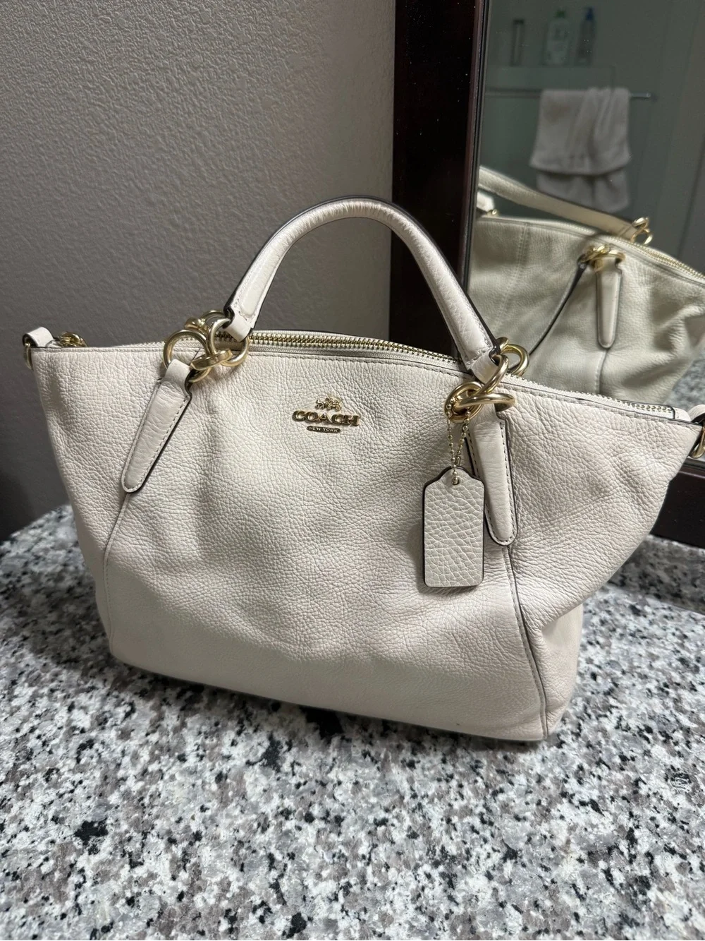 Coach | Bags | Coach Cream Color Purse Bag With Shoulder Strap | Poshmark